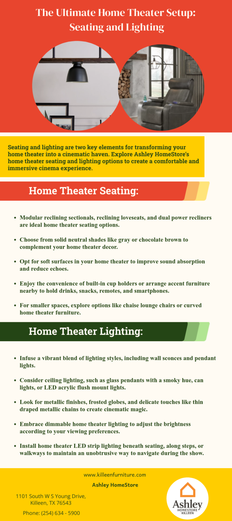 The Ultimate Home Theater Setup: Seating And Lighting - killeenfurniture